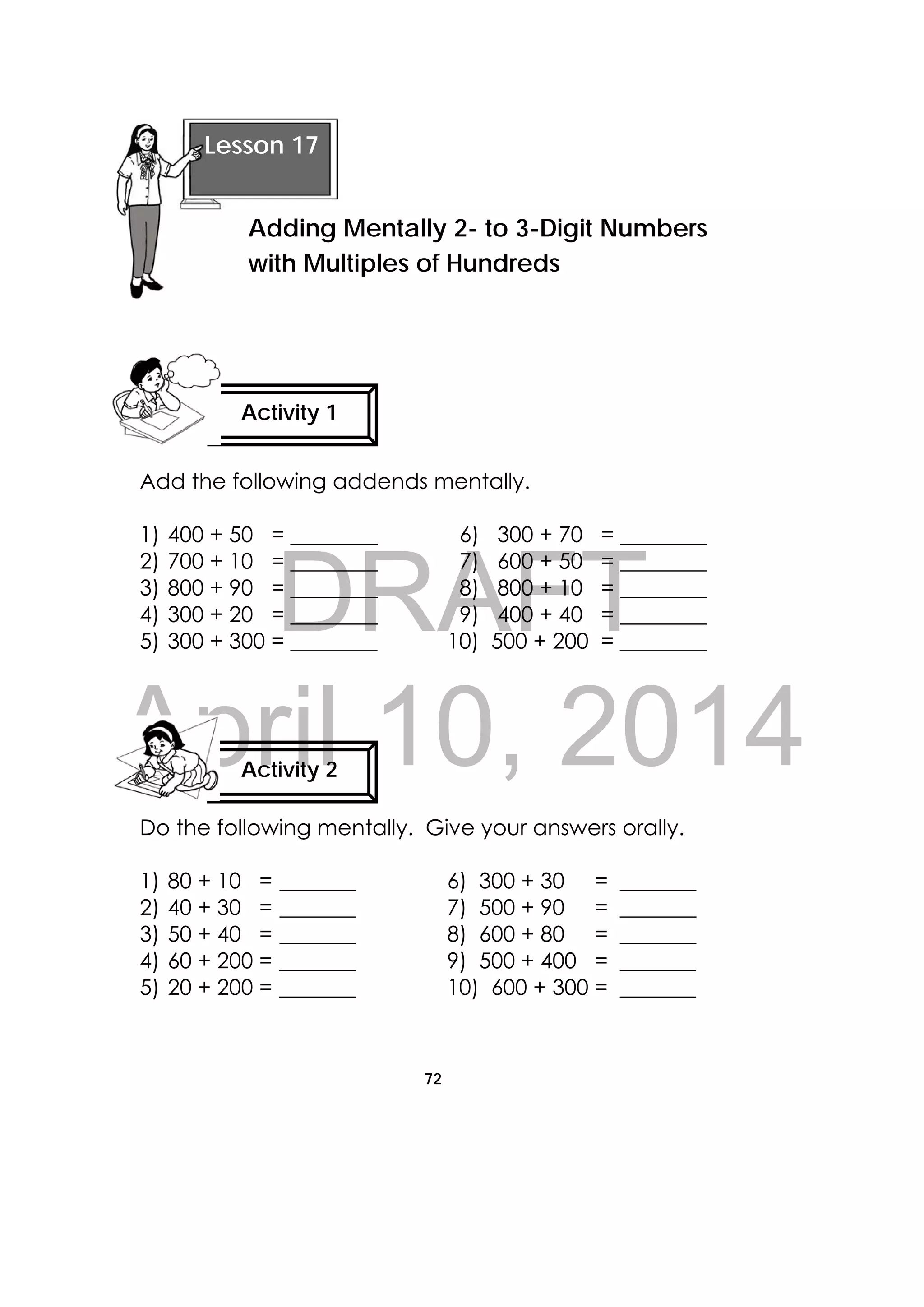 Grade 3 Math Learners Module
