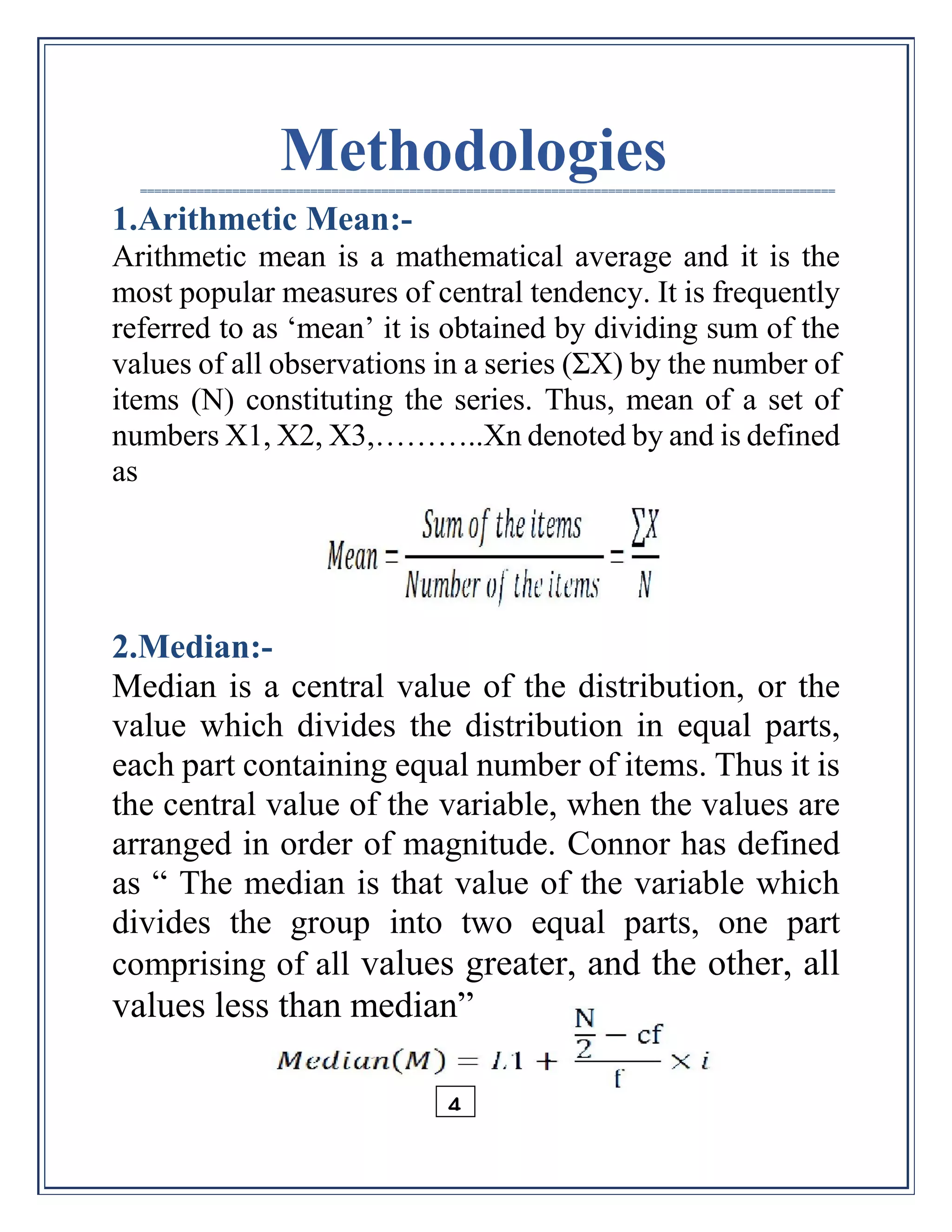 Measures of Central Tendency | PDF