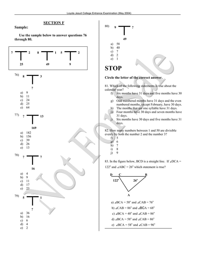 Math3 no restrictionLOYOLA JESUIT, ABUJA PAST QUESTIONS PAPERS maths PAPER 2 | PDF