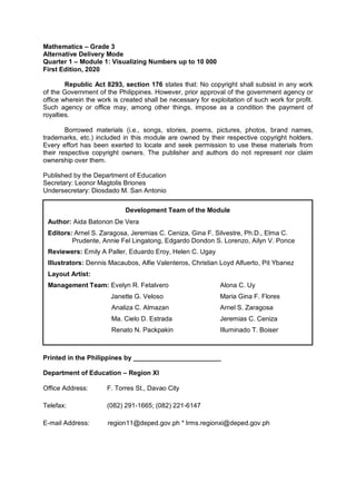 Math3 q1 mod1_visualizing-numbers-up-to-10-000_v308092020 | PDF