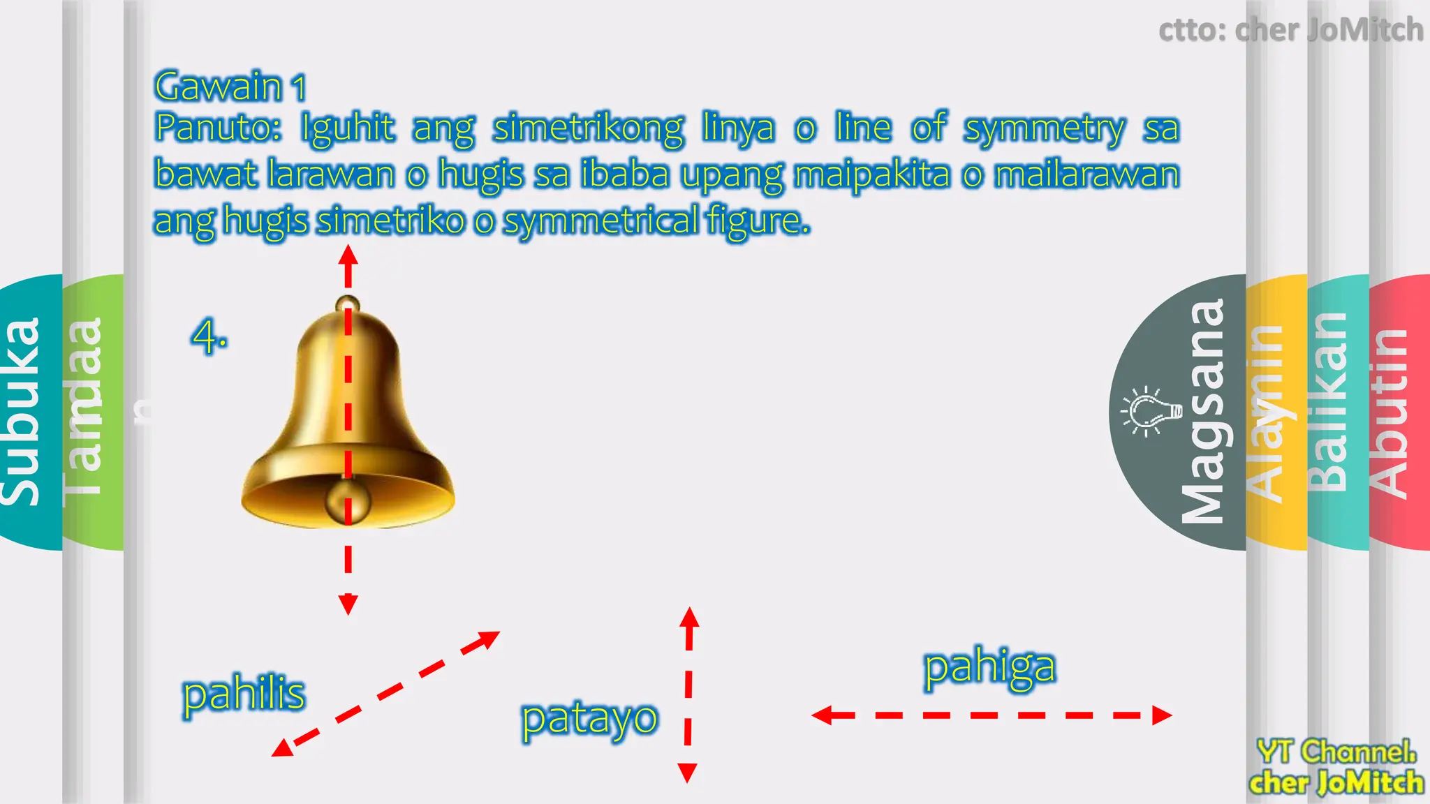 MATH 3 Q3 WEEK 6 - PAGKILALA AT PAGGUHIT NG LINE SYMMETRY.pptx