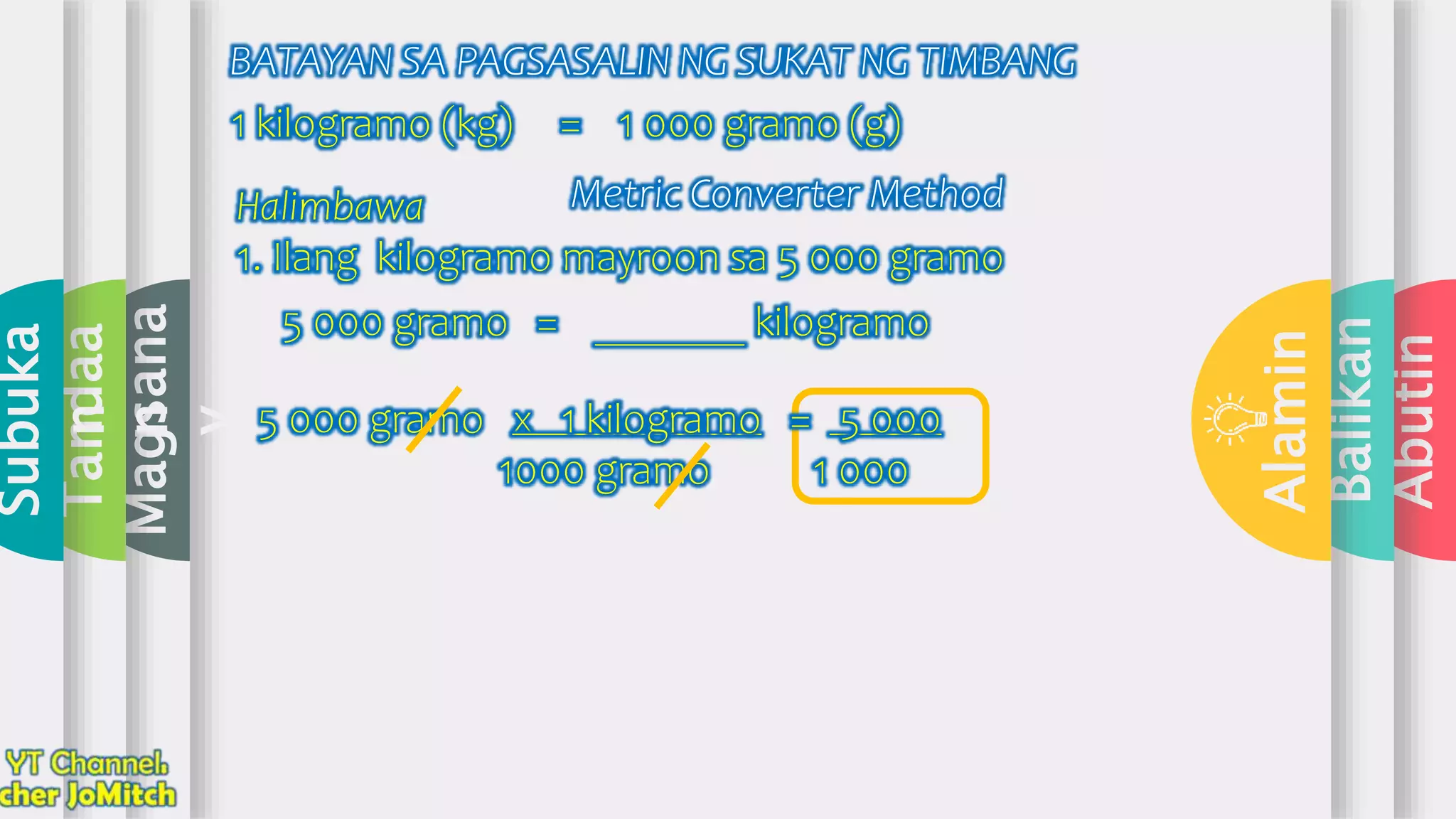 MATH 3 QUARTER 4 WEEK 3 - PAGSASALIN NG MGA PANUKAT NA LINEAR,TIMBANG ...