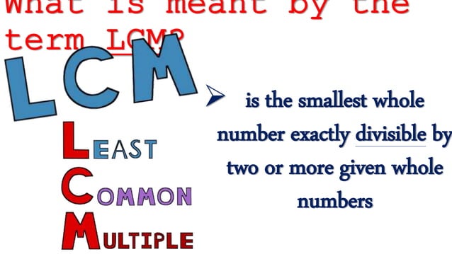 Least Common Multiple LCM (Math 4) | PPTX