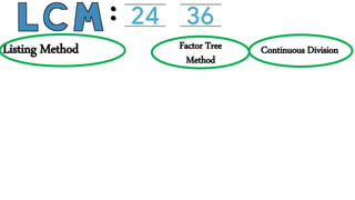 Least Common Multiple LCM (Math 4) | PPTX