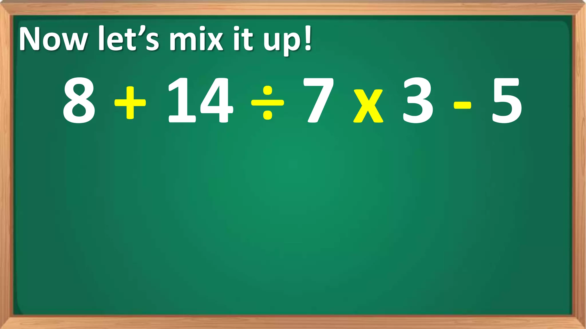 Order of Operations (MDAS Rules) Math 4 | PPTX