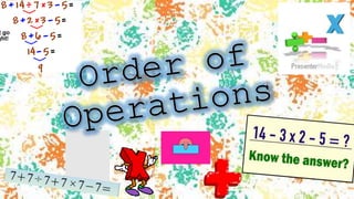 Order of Operations (MDAS Rules) Math 4 | PPTX