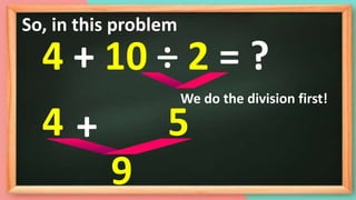Order of Operations (MDAS Rules) Math 4 | PPTX