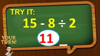 Order of Operations (MDAS Rules) Math 4 | PPTX