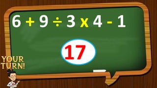 Order of Operations (MDAS Rules) Math 4 | PPTX