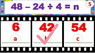 Order of Operations (MDAS Rules) Math 4 | PPTX