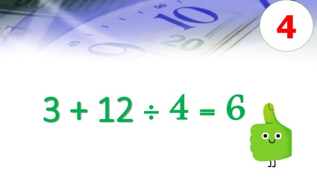 Order of Operations (MDAS Rules) Math 4 | PPTX