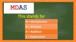 Order of Operations (MDAS Rules) Math 4 | PPTX