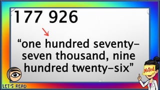 Reading and Writing Numbers (Math 4) | PPTX