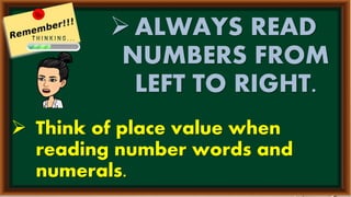 Reading and Writing Numbers (Math 4) | PPTX