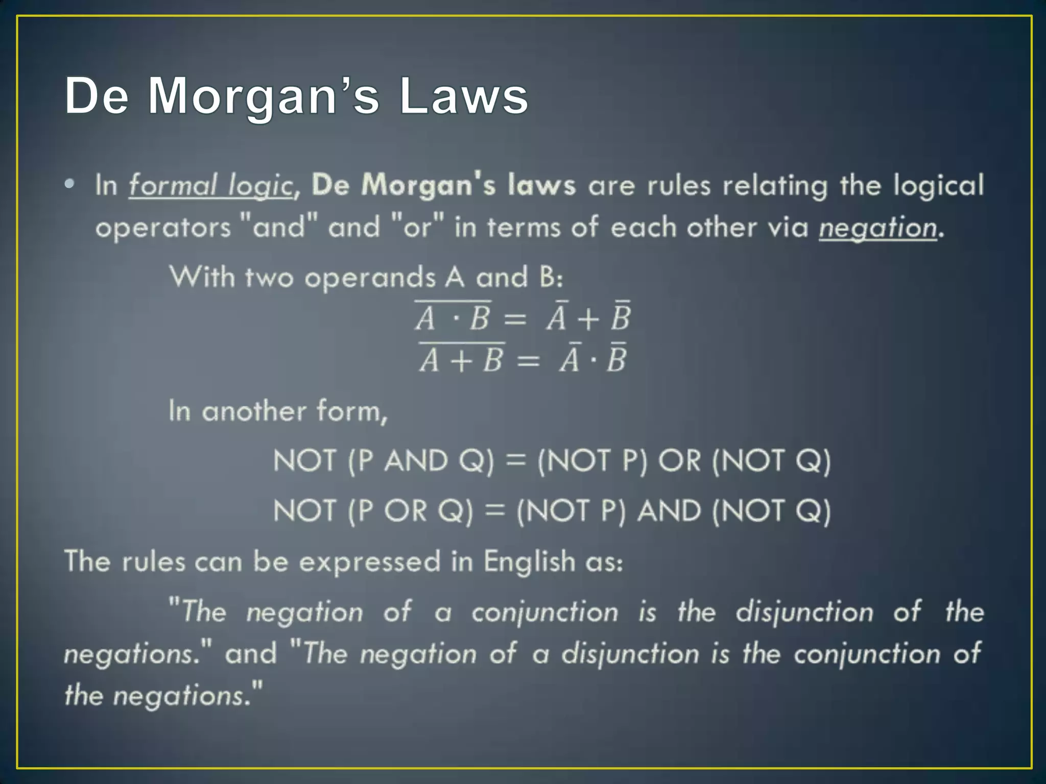logic and set theory | PPTX