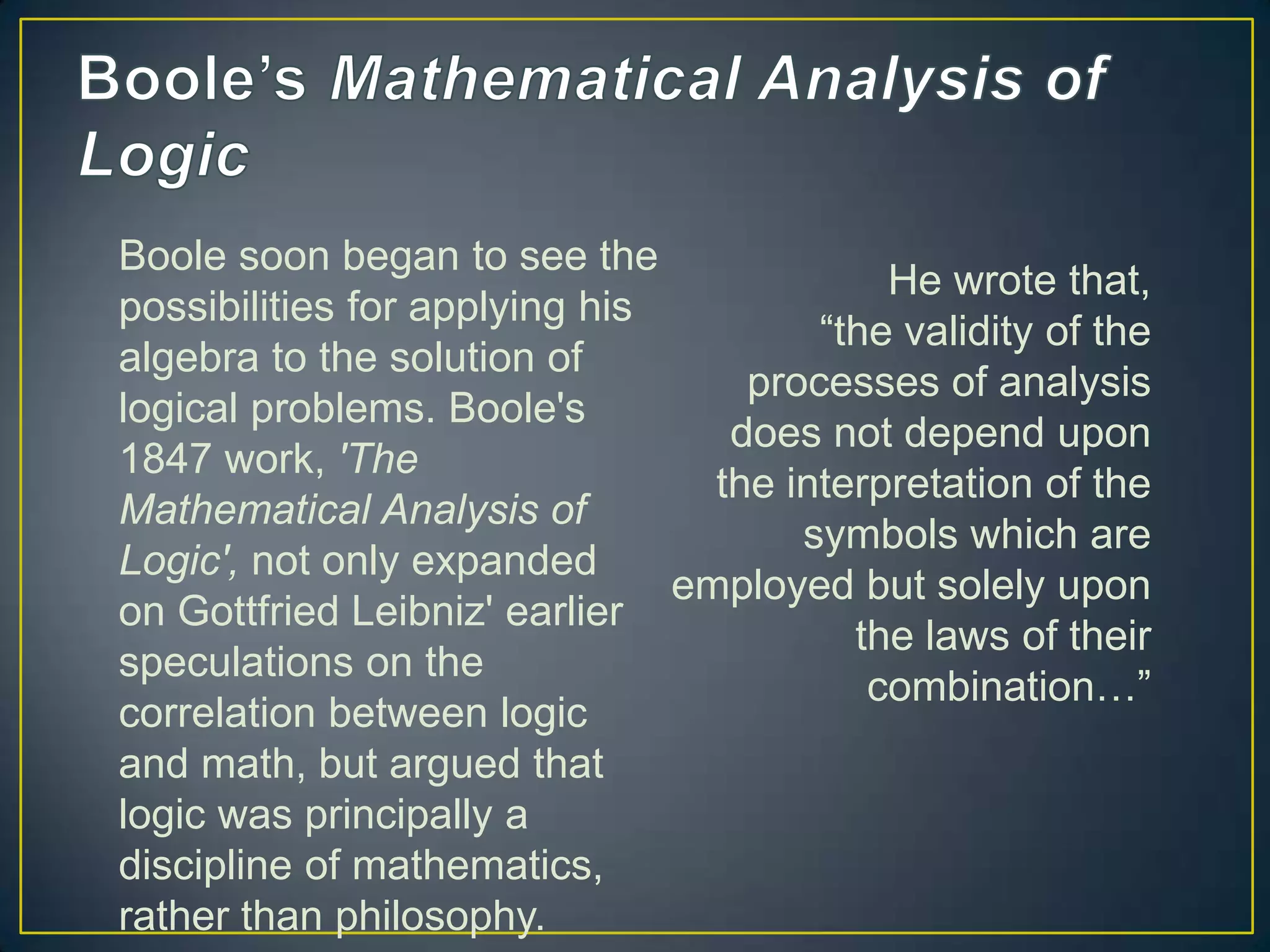 logic and set theory | PPTX