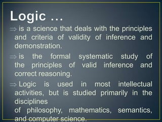 logic and set theory | PPTX