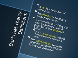 logic and set theory | PPTX