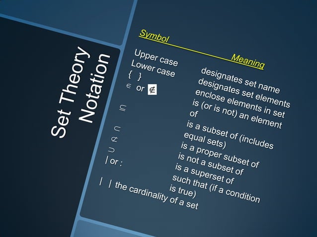 logic and set theory | PPT