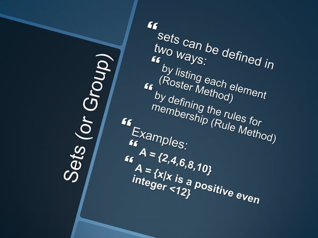 logic and set theory | PPTX | Physics | Science