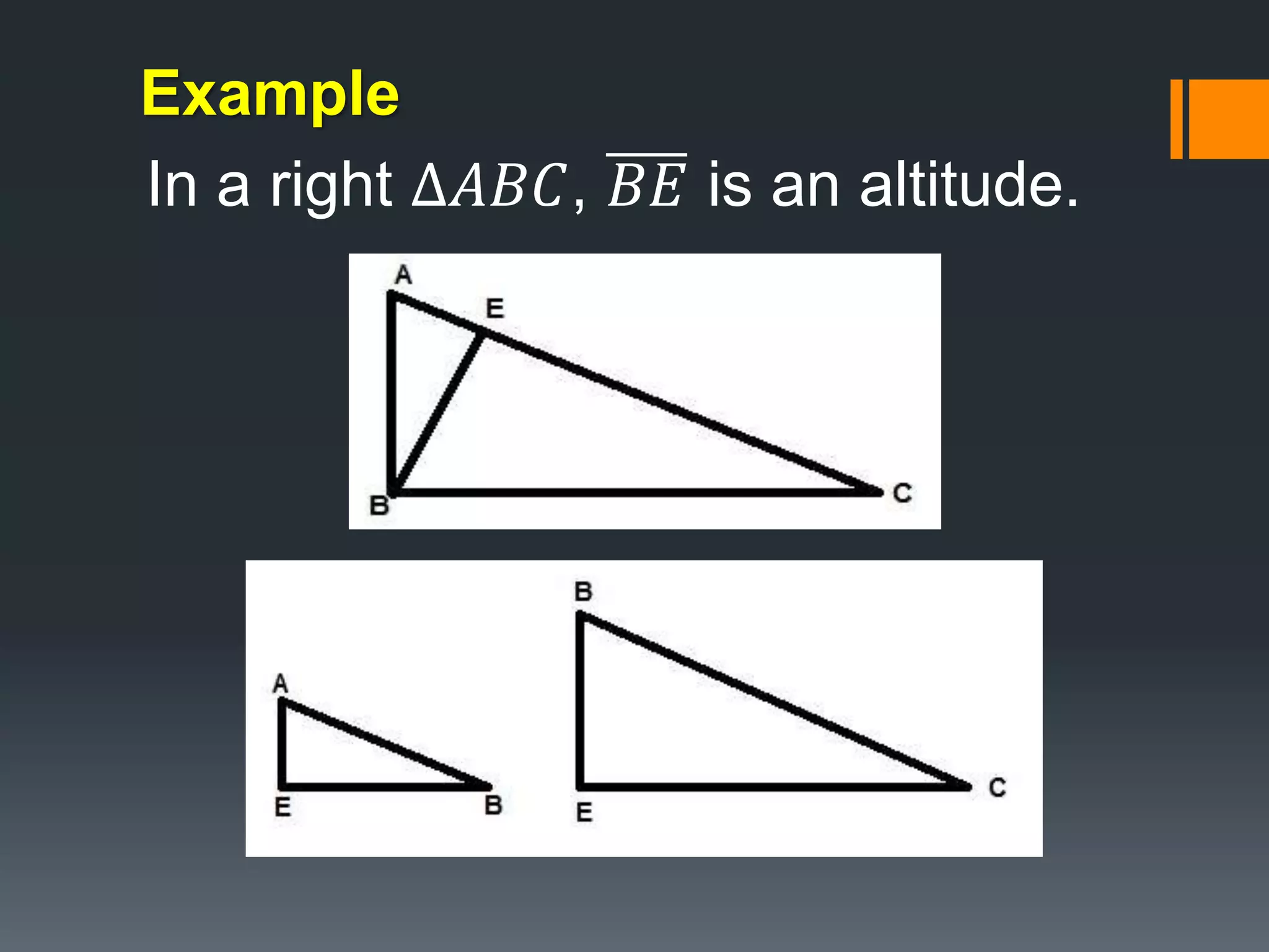Similarities in Right Triangle | PPT
