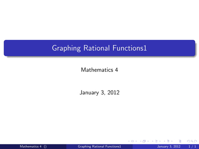 Math 4 graphing rational functions | PPT