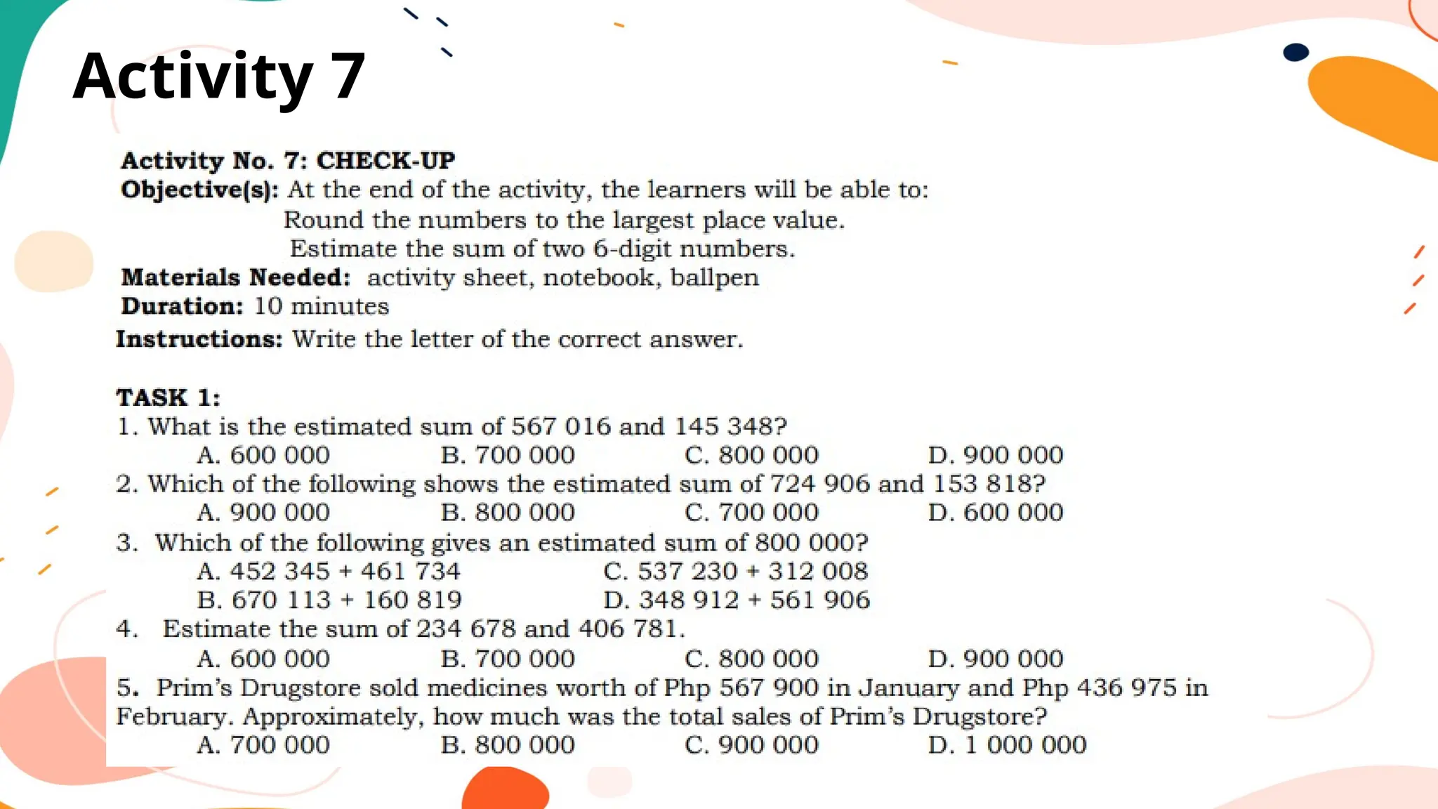 MATH 4_Q1_WEEK7.powerpoint presentations | PPTX | Children\'s Games and Toys | Shopping