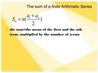 Math aruthmetic geometric series | PPT