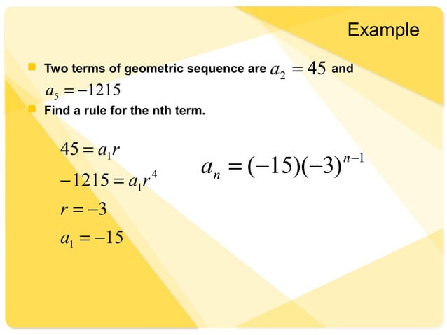 Math aruthmetic geometric series | PPT