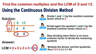 math 5 - GCF and LCM using Continuous Division.pptx