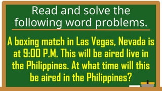 Mathematics 5 - Time Measurement: Time Zone | PPTX