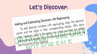 Adding and Subtracting Decimals | PPTX