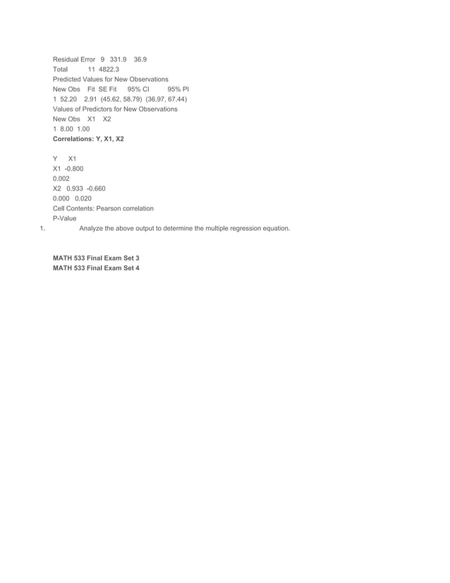 Math 533 ( applied managerial statistics ) entire course | PDF