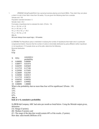 Math 533 ( applied managerial statistics ) entire course | PDF