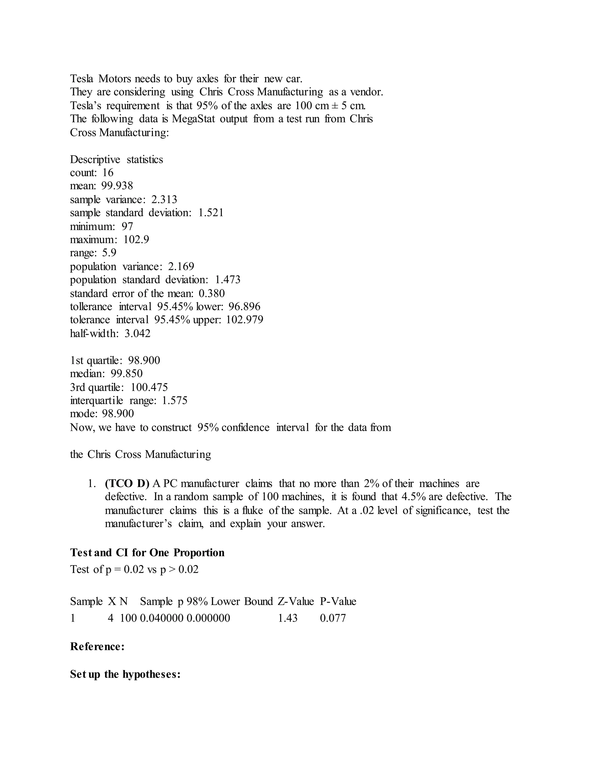 Math 533 ( applied managerial statistics ) entire course | DOCX