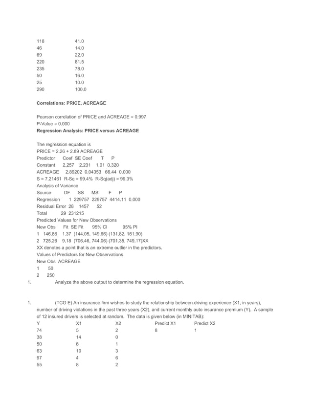 Math 533 ( applied managerial statistics ) final exam answers | PDF