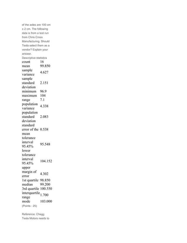Math 533 ( applied managerial statistics ) final exam answers | PDF