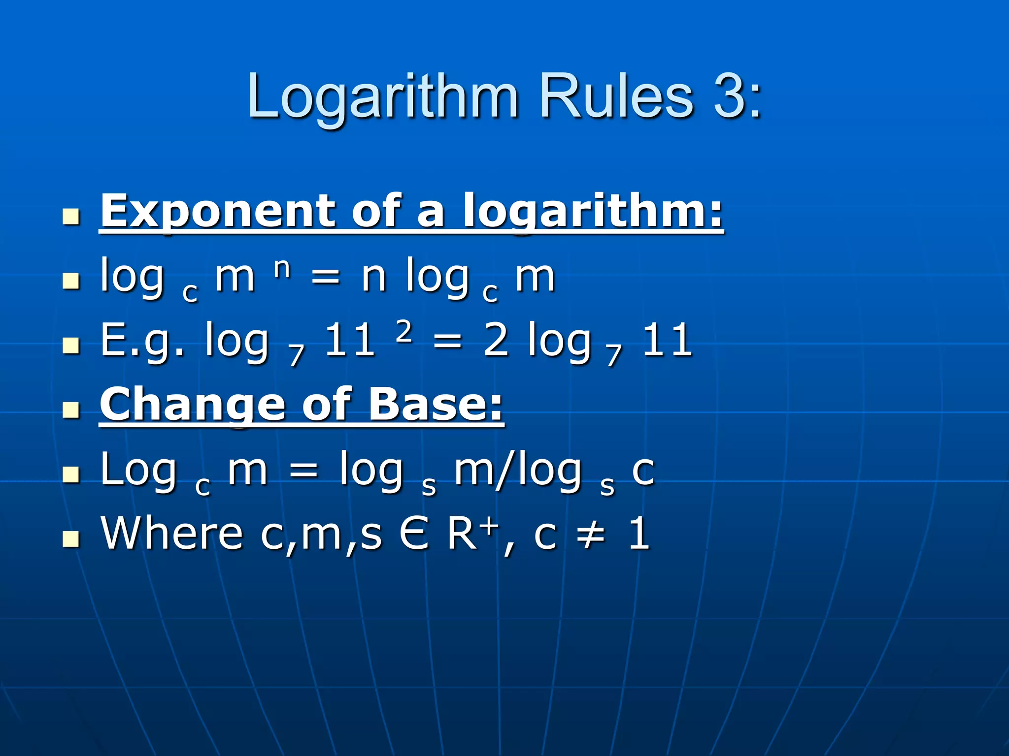 Exponents and Logs | PPT