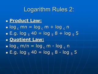 Exponents and Logs | PPT