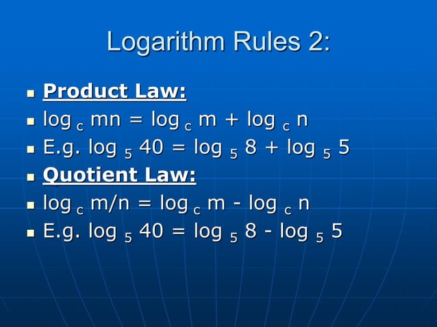 Exponents and Logs | PPT