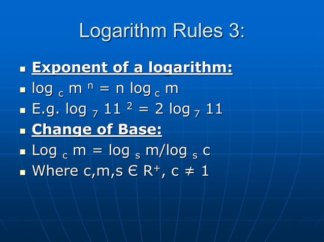 Exponents and Logs | PPT