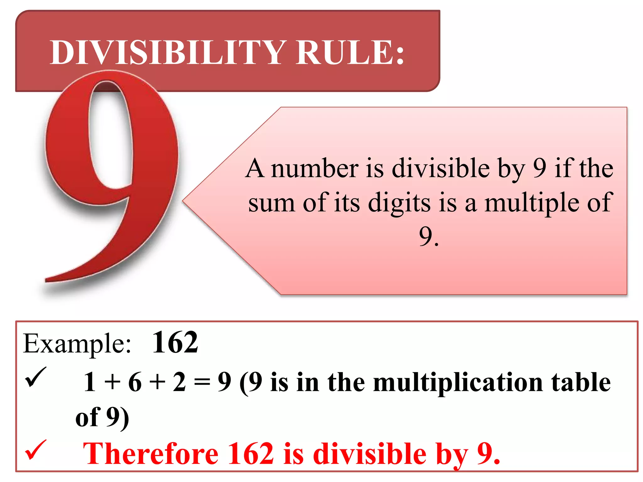 Divisibility Mathematics 5 | PPTX