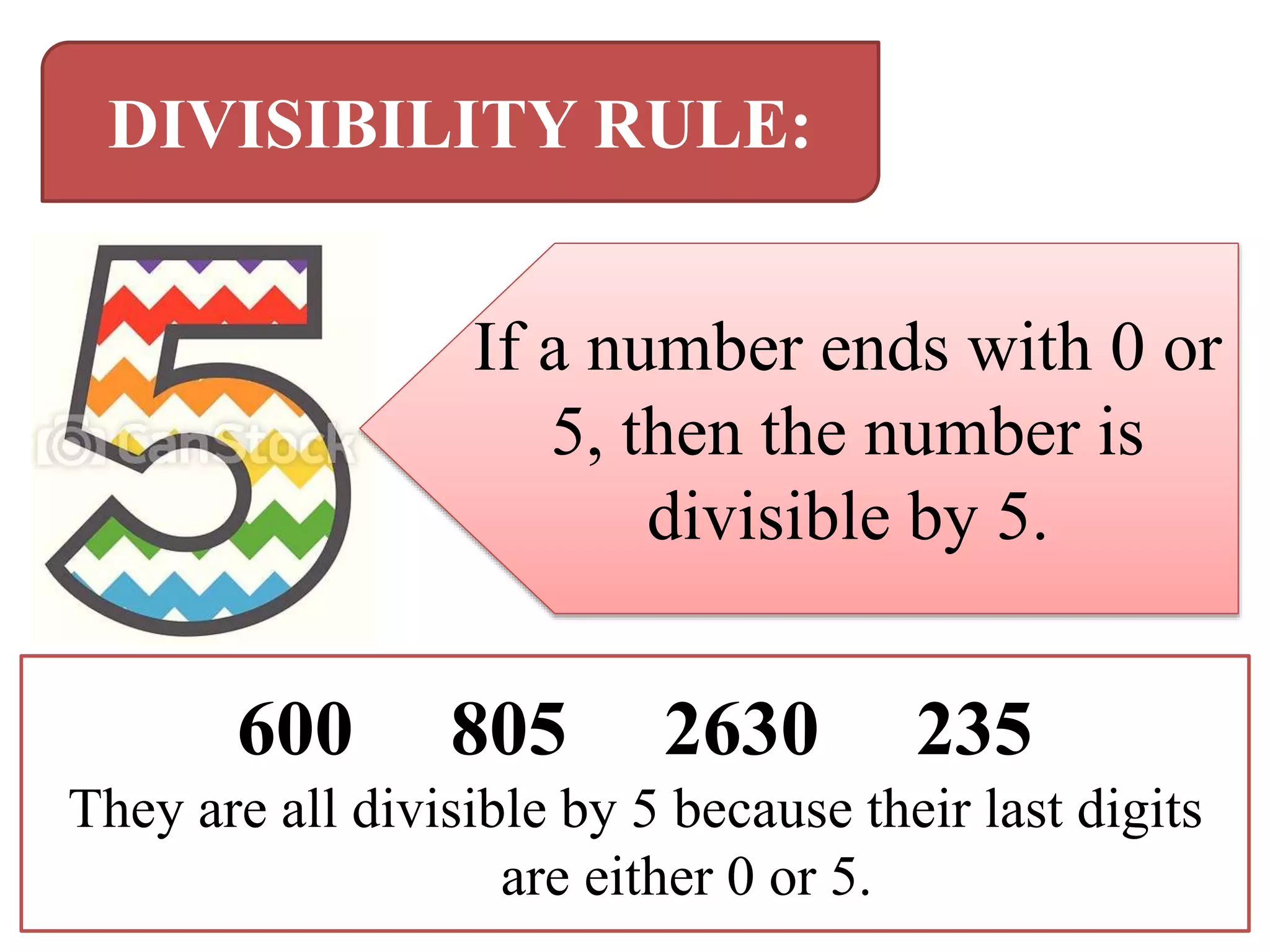 Divisibility Mathematics 5 | PPTX