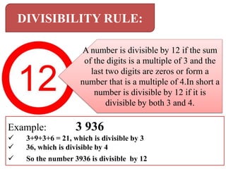 Divisibility Mathematics 5 | PPTX
