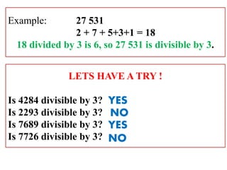 Divisibility Mathematics 5 | PPTX