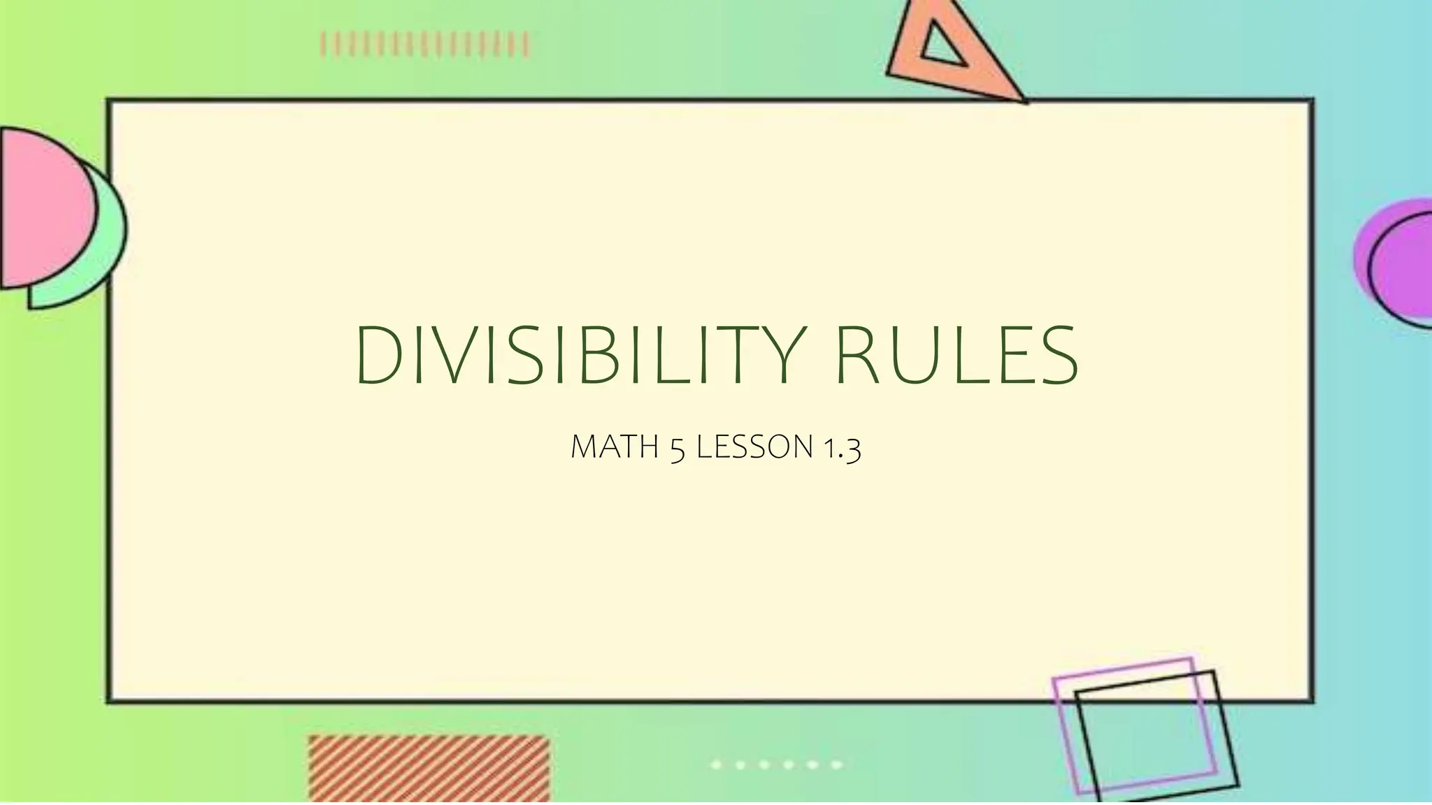 Math 5 | PPT