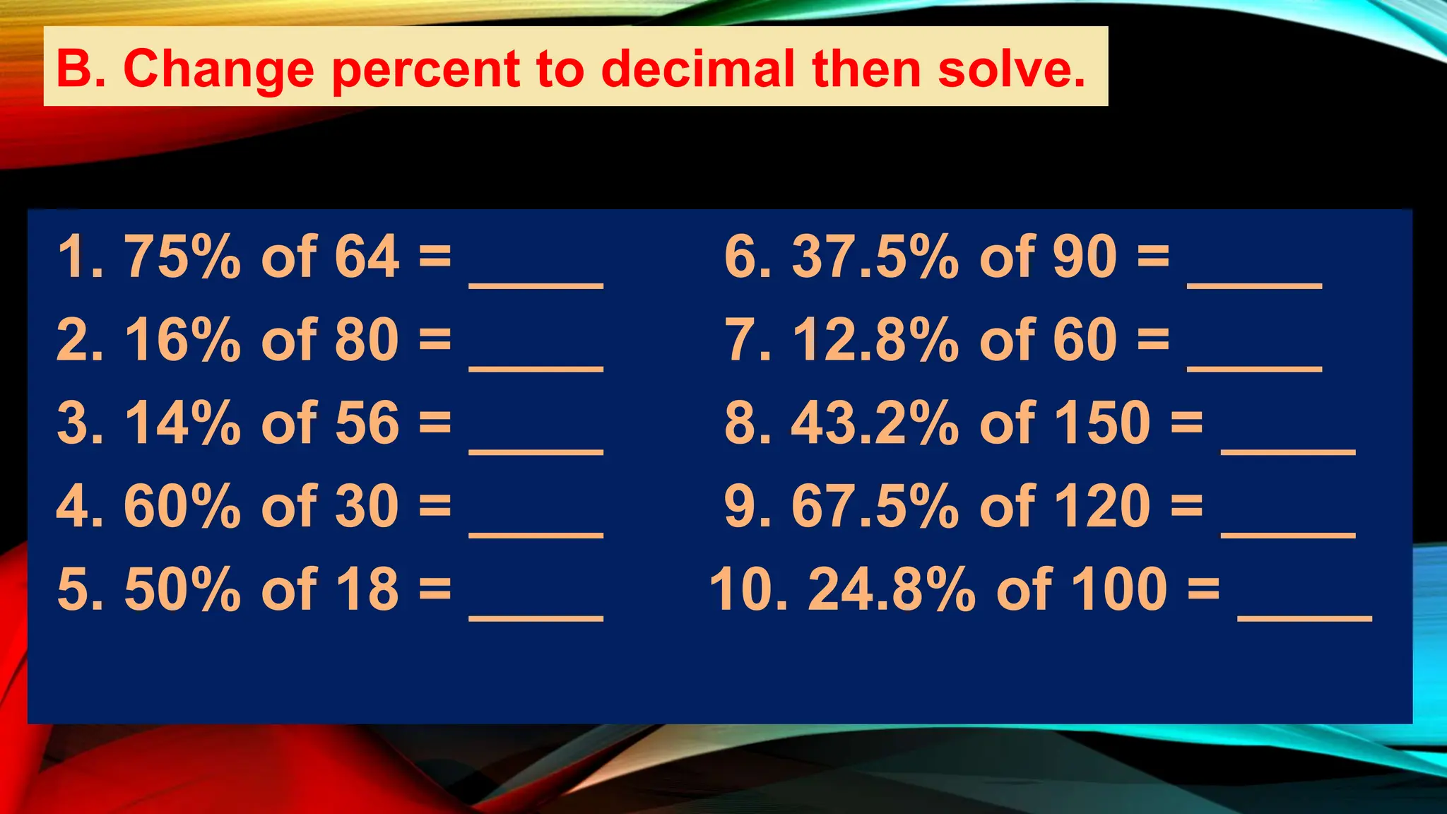 MATH 5 PPT Q3 - Lesson 59 - Finding the Percentage in a Given Problem ...