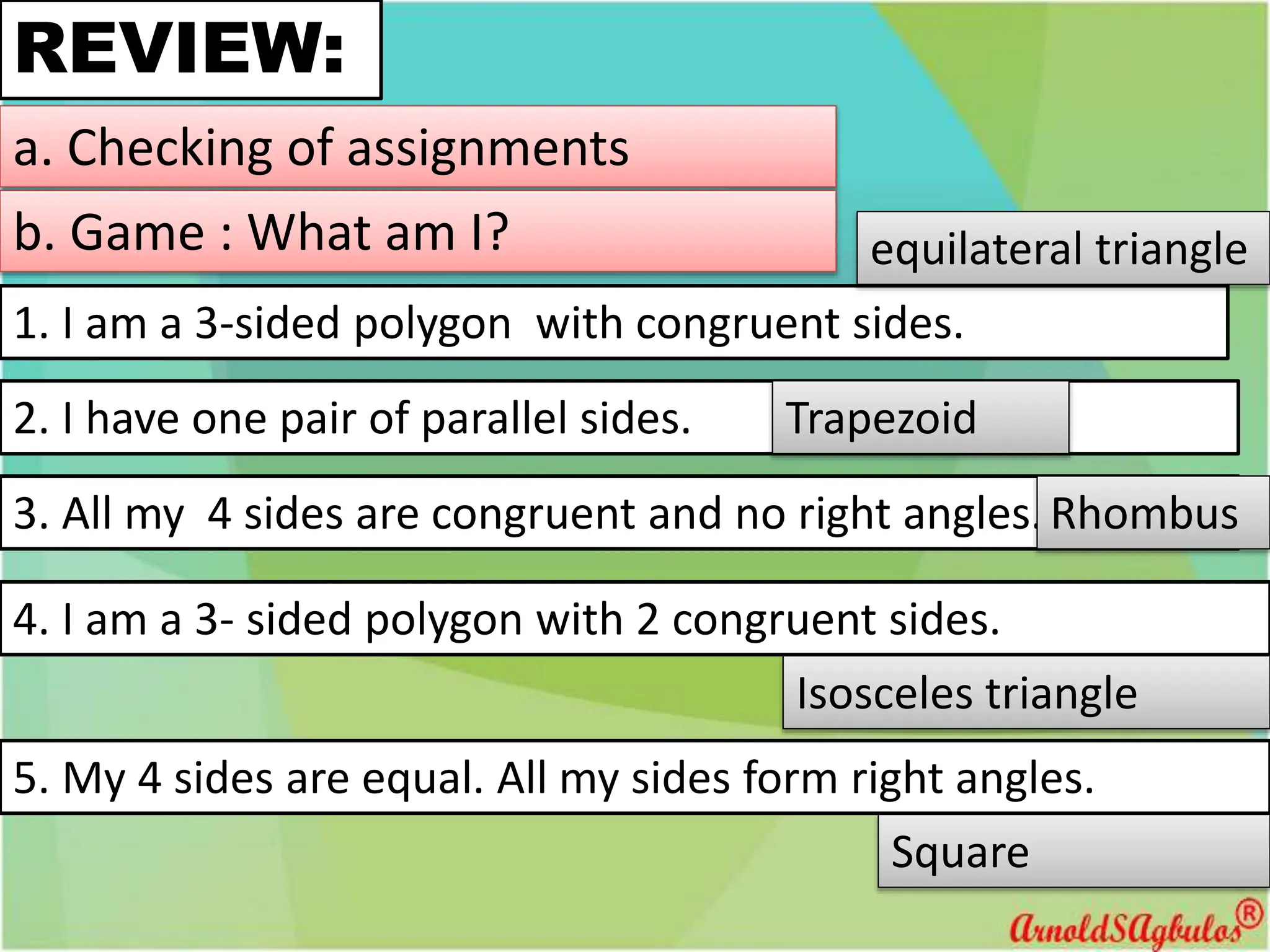 MATH 5 PPT Q3 W3 - Lesson 63 - Properties Of Polygons Regular And ...