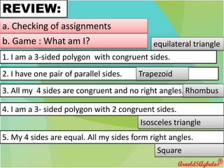 MATH 5 PPT Q3 W3 - Lesson 63 - Properties Of Polygons Regular And ...