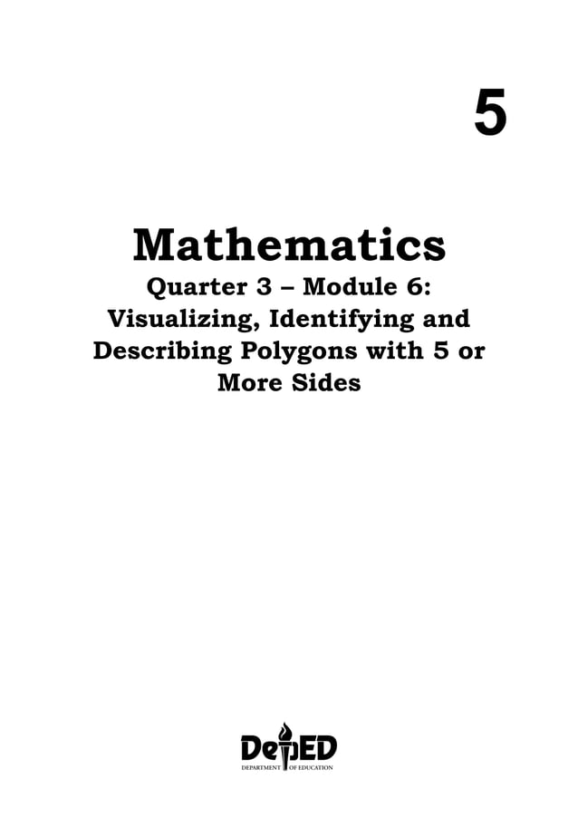 MATH5 Q3 MODULE6 Visualizing, Identifying and describing polygons | PDF